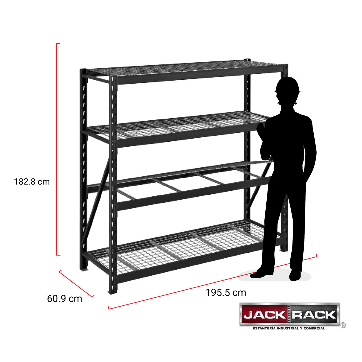 Rack 240 x 180 x 60 cm – RCEP-4000K - Estantería Industrial y Comercial ...